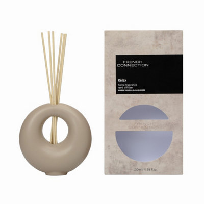 French Connection Warm Vanilla & Cashmere Reed Diffuser 130ML Stone Range