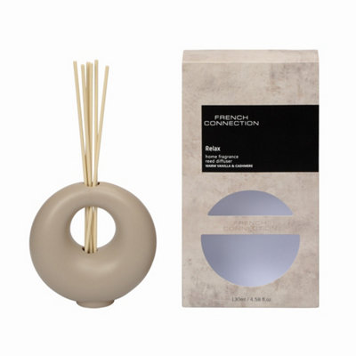 French Connection Warm Vanilla & Cashmere Reed Diffuser 130ML Stone Range