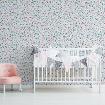 Fresco Mineral Geometric Pebble Multicoloured Wallpaper