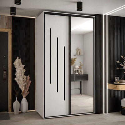 Fresh White Cannes IX Sliding Door Wardrobe 130cm - Clean, Customisable ...