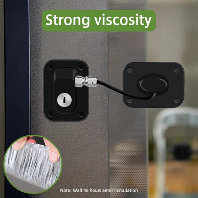 Fridge & Freezer Lock Baby Proof Refrigerator Lock with 2 Keys Child ...