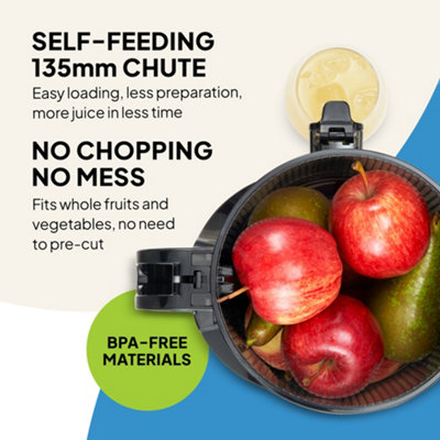 Fridja f2500 Self Feeding Whole Fruit Juicer - Large Chute, Cold Press ...