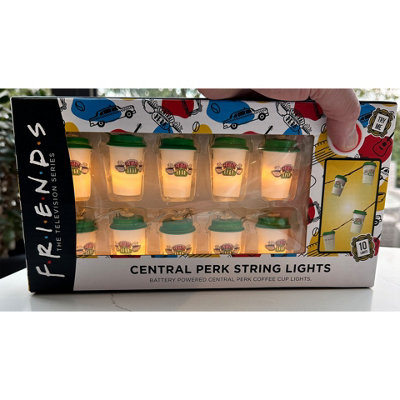 Friends Central Perk Coffee Cup String Lights Official 10 Light Set