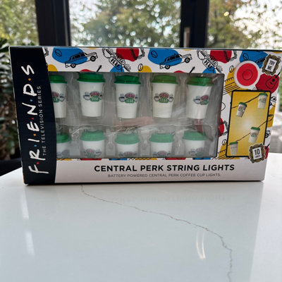 Friends Central Perk Coffee Cup String Lights Official 10 Light Set