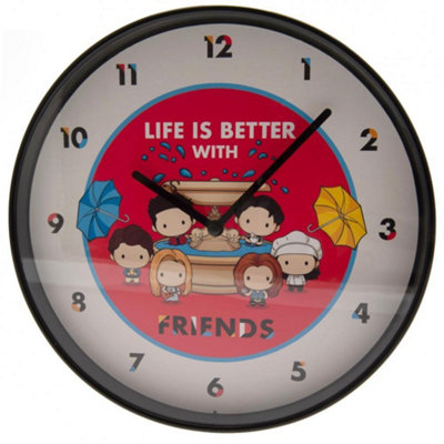 Friends Chibi Wall Clock Multicoloured (One Size) | DIY at B&Q