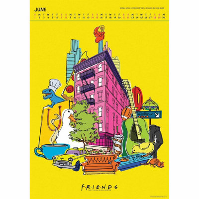Friends Collectors Edition Deluxe 2025 A3 Wall Calendar Multicoloured ...