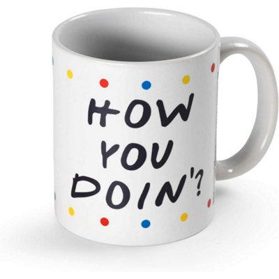 Friends How You Doin Dotted Mug White/Black (One Size) | DIY at B&Q