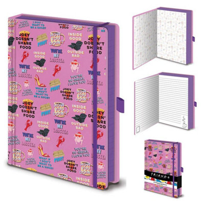 FRIENDS PREMIUM A5 NOTEBOOK PURPLE/PINK (ONE SIZE)