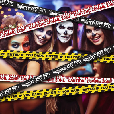 Fright Tape Bundle - Including: 'Enter If You Dare', 'Caution Zombie ...