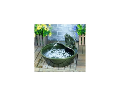Frog Animal Fountains Solar Water Feature - Solar Powered - Ceramic ...