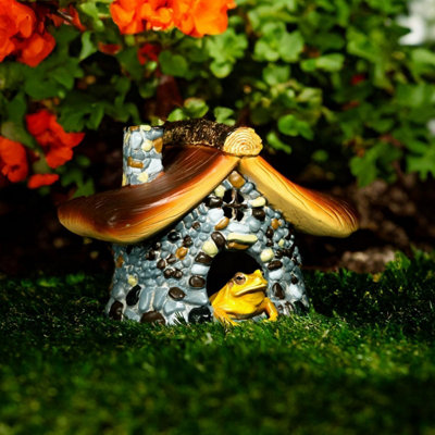 Frog Reptile House Wildlife Shelter Enclosure Garden Toad Retreat Resin ...