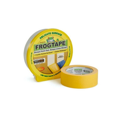 Frog Tape Delicate Surface Masking Tape Yellow (One Size) | DIY at B&Q