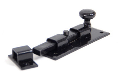 From The Anvil Black 4 Inch Straight Knob Bolt