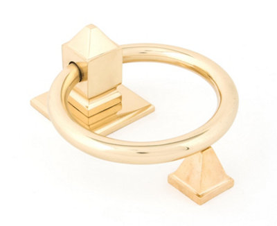 From The Anvil Polished Brass Ring Door Knocker