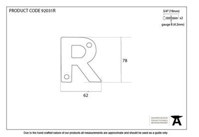 From The Anvil Polished Bronze Letter R