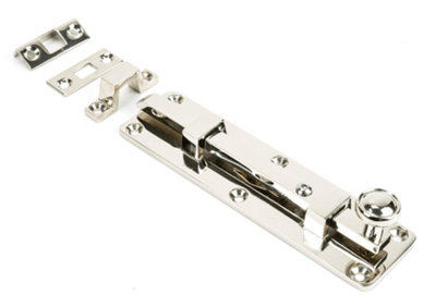 From The Anvil Polished Nickel 6 Inch Universal Bolt | DIY at B&Q