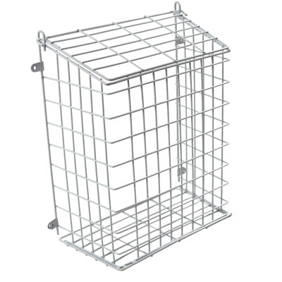 Front Door Letter Box Cage Post Mail Catcher Guard White Large