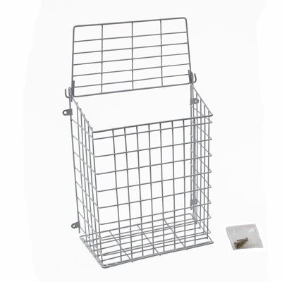 Front Door Letter Box Cage Post Mail Catcher Guard White XLarge