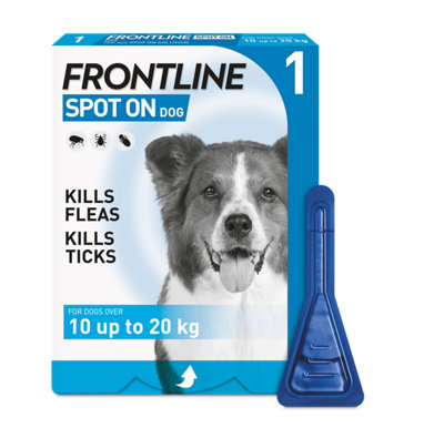 FRONTLINE Spot On Flea & Tick Treatment Medium Dog 10-20kg 1 Pipette