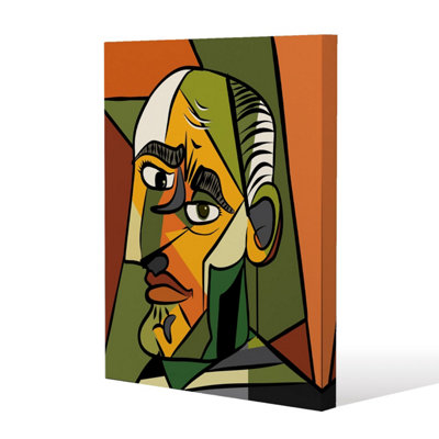 frowning man closeup (Canvas Print) / 31 x 41 x 4cm | DIY at B&Q