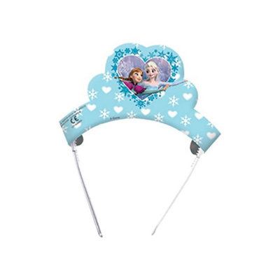 Frozen Tiara Anna And Elsa Birthday Party Hats (Pack of 6) Blue (One Size)