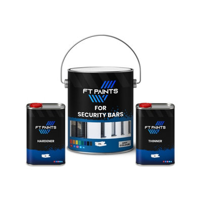 FT Paints 24L Kit 2K Anti-Rust Metal Paint For Security Bars- RAL 9010 ...
