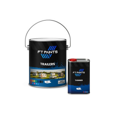 FT Paints 3.75L Kit Acrylic Paint Matt Finish For Trailers- RAL 5015 ...