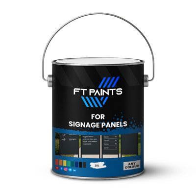 FT Paints 30L Kit Acrylic Paint Gloss Finish For Signage Panels- RAL ...