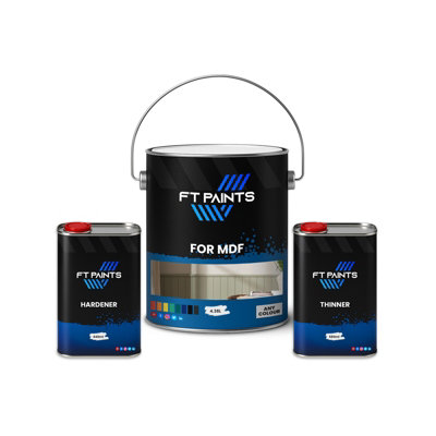 FT Paints 5.50L Kit Fast-Drying Wood Paint with Gloss Finish for MDF ...
