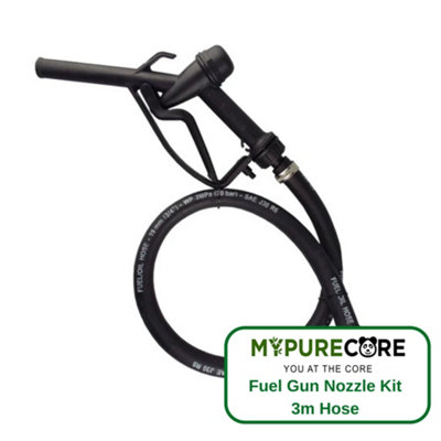 Fuel Gun Nozzle Kit with 3m Hose for Diesel, Oil, Water - 3/4inch Barb ...