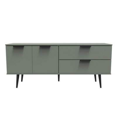 Fuji 2 Door 2 Drawer Sideboard in Reed Green (Ready Assembled)
