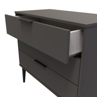 Fuji 3 Drawer Chest in Graphite (Ready Assembled)