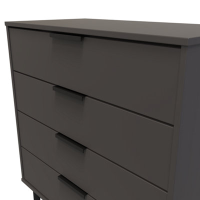Fuji 4 Drawer Chest in Graphite (Ready Assembled)