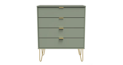 Fuji 4 Drawer Chest in Reed Green (Ready Assembled) | DIY at B&Q
