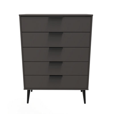 Fuji 5 Drawer Chest in Graphite (Ready Assembled)