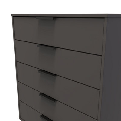 Fuji 5 Drawer Chest in Graphite (Ready Assembled)