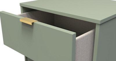 Fuji 5 Drawer Tallboy in Reed Green (Ready Assembled)