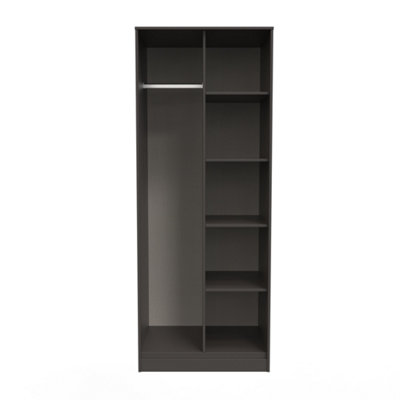 Fuji Open Wardrobe in Graphite (Ready Assembled) | DIY at B&Q