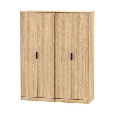 Fuji Quad Wardrobe in Nebraska Oak (Ready Assembled)