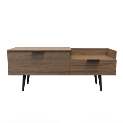 Fuji TV Console Unit in Carini Walnut (Ready Assembled)