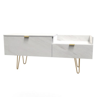 Fuji TV Console Unit in Marble (Ready Assembled)
