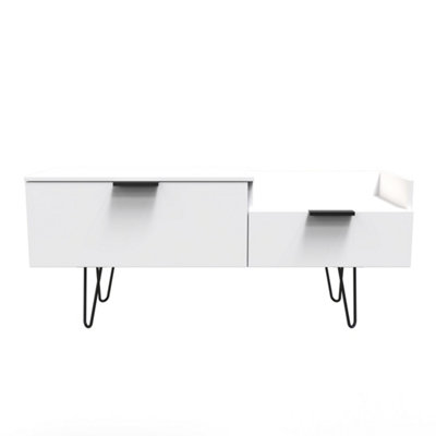 Fuji TV Console Unit in White Matt (Ready Assembled) | DIY at B&Q