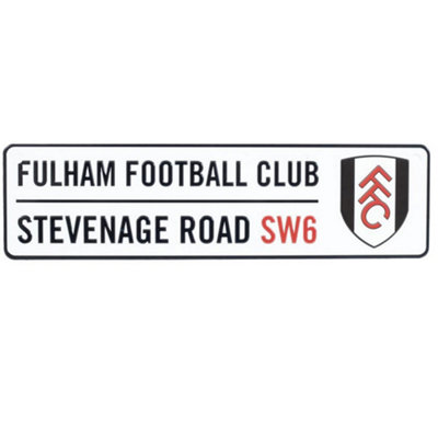 Fulham FC Crest Window Sign Black/White/Red (One Size)