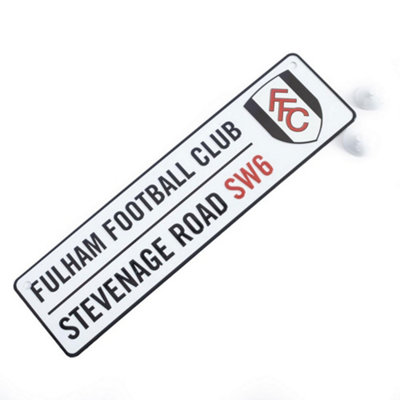 Fulham FC Crest Window Sign Black/White/Red (One Size)
