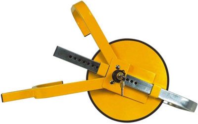 Full Face Round Wheel Clamp Lock Solid Steel Adjustable Compact ...