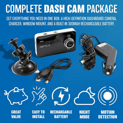 Full HD 1080P Dash Cam Dashboard Video Camera Compact Record Lcd Usb ...