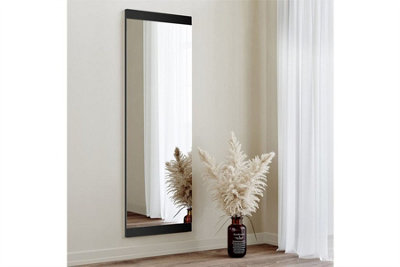 Full Length Basic Framed Mirror Black 40X120 | DIY at B&Q