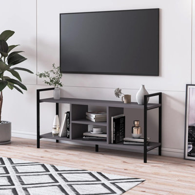 Func TV Stand Cabinet, Modern TV Unit with 4 Shelves, 120 x 35 x 60 cm ...