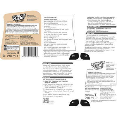 FungusClear Ultimate 2 Concentrate 210ml Treats Powdery Mildew Black ...