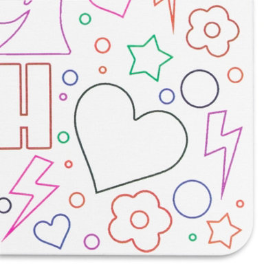 Funky Fresh White Stone Non Slip Bath Mat